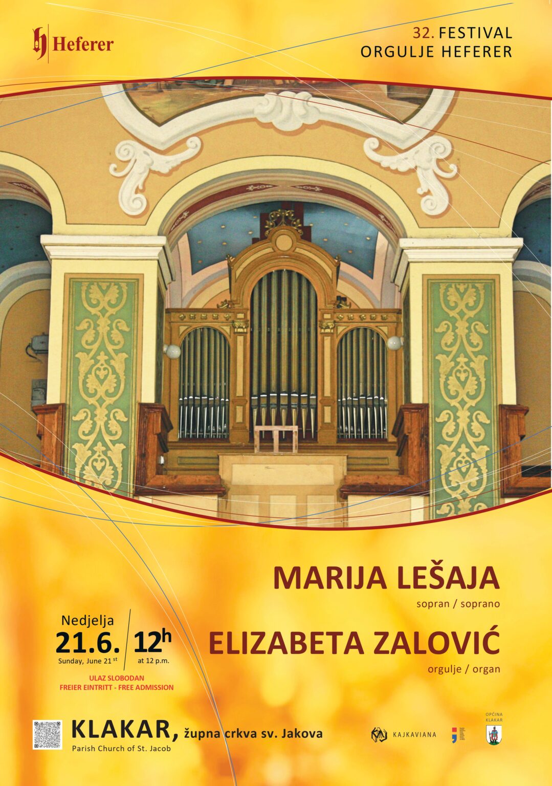 Sopranistica Marija Lešaja i orguljašica Elizabeta Zalović nastupaju na ...